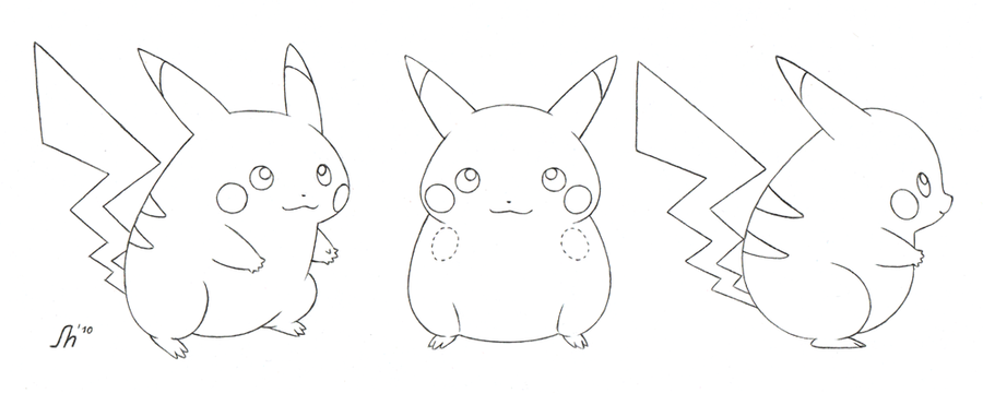 Image - Pikachu model sheet by deviantmel-d31fq5h.png - Autodesk Maya Wiki