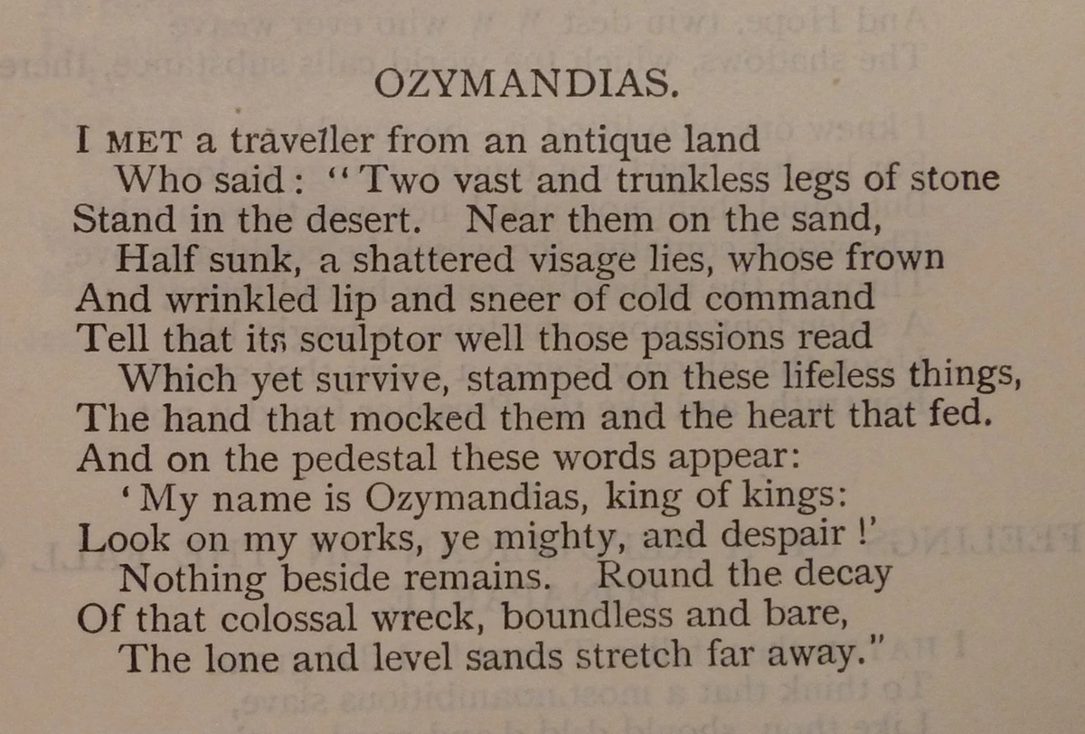 Ozymandias Wallace Stevens Wiki Ozymandias Wallace Stevens Wiki