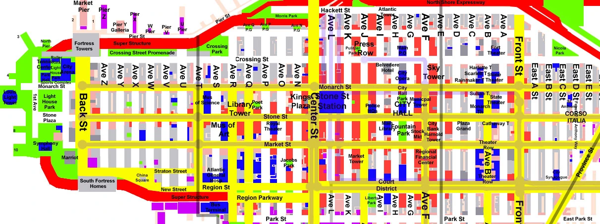 Metropolis, Metropolis Region - Constructed worlds