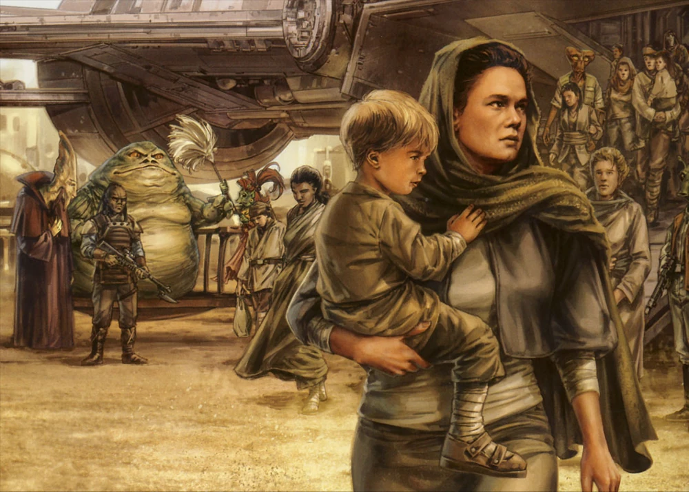 Shmi Skywalker and Anakin arrive on Tatooine by Chris Trevas : r/StarWars