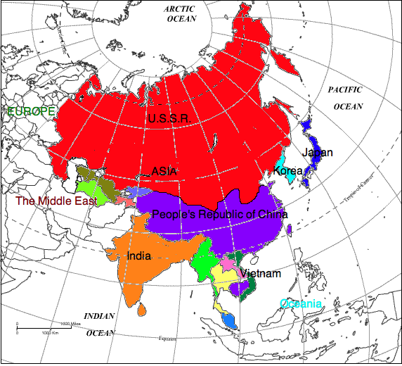 Cold War Asia Map