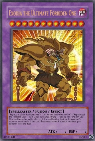 Exodia the Ultimate Forbiden One - Yu-Gi-Oh Card Maker Wiki - Cards ...