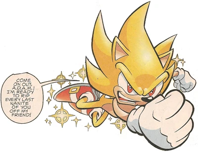 Super Sonic - Mobius Encyclopaedia - Sonic the Hedgehog Comics