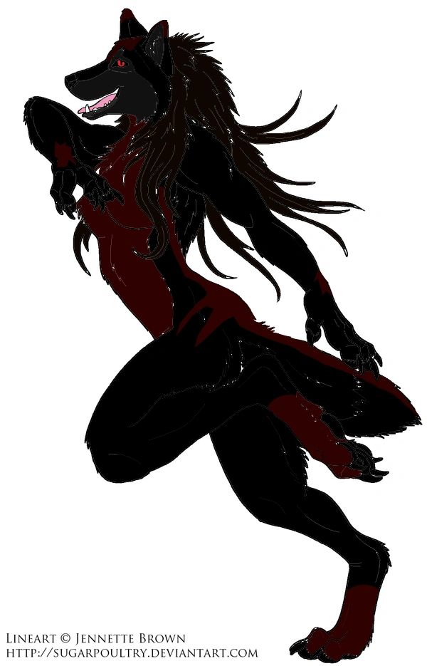 Image - Free Female Werewolf Lineart by sugarpoultry.png - My ...