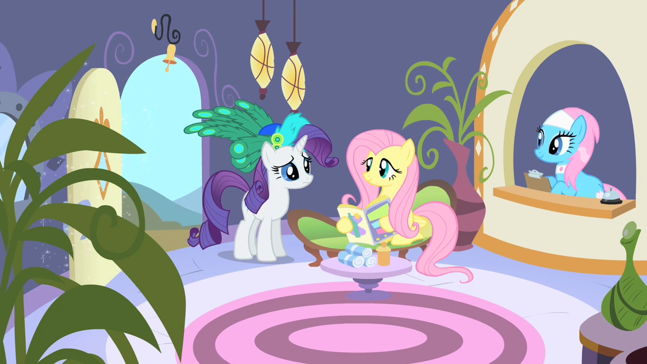 Image - Rarity and Fluttershy arrive at the spa S1E20.png - My Little ...