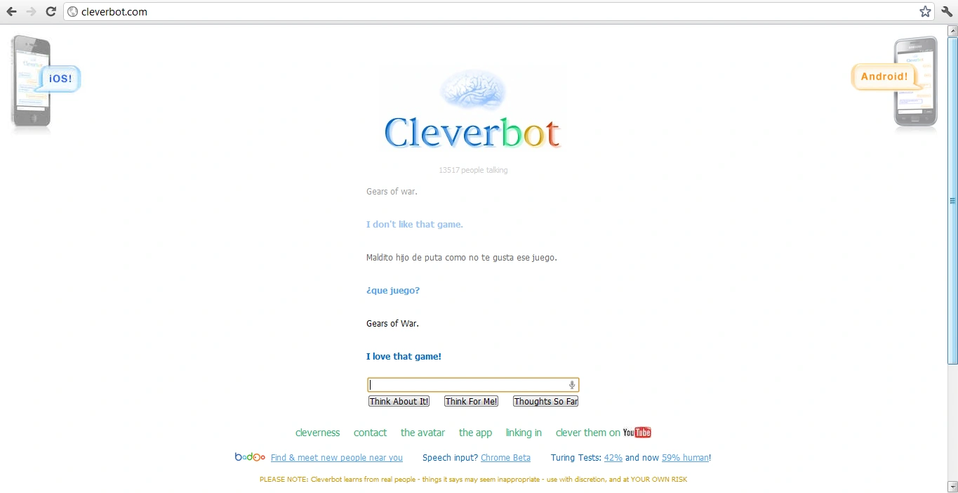 Imagen - Cleverbot Estupido.png - GearsPedia