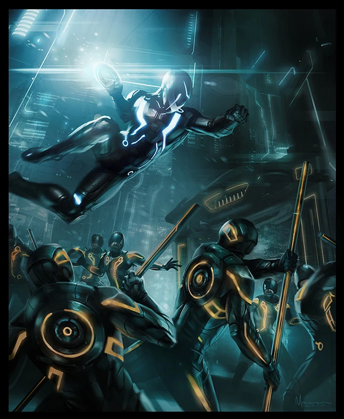 Image - Tron-Evolution Concept Art by Daryl Mandryk 03a.jpg - Tron Wiki ...