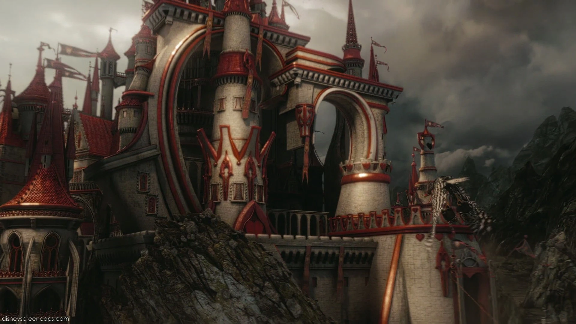 Disney Alice In Wonderland Queen Of Hearts Castle The White