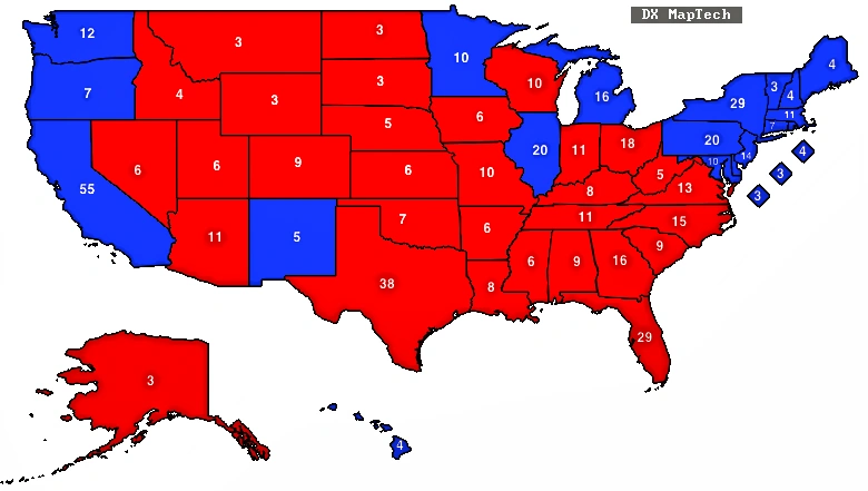 2012 Political Map Of Usa - Map