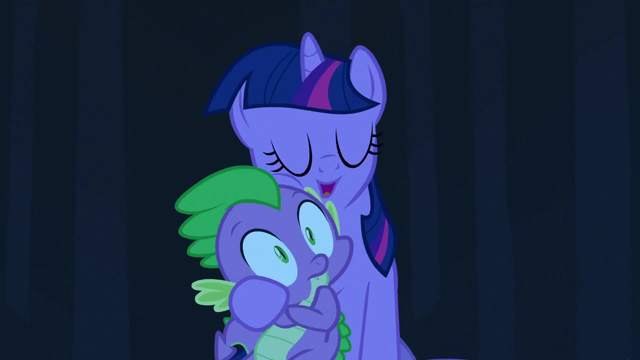 Mlp Spike And Twilight Hug