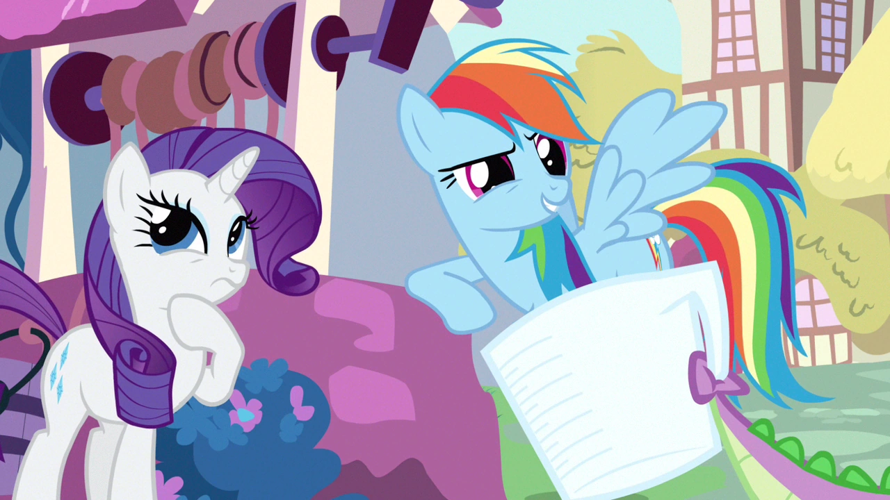 Image - Rarity & Rainbow Dash thinking about it S3E11.png - My Little ...