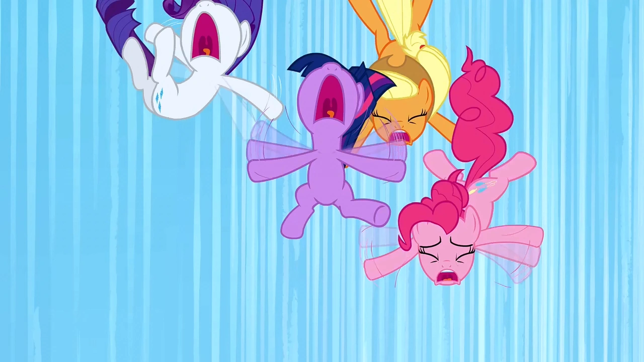 Image - Twilight, Pinkie, Applejack, and Rarity falling S3E7.png - My ...