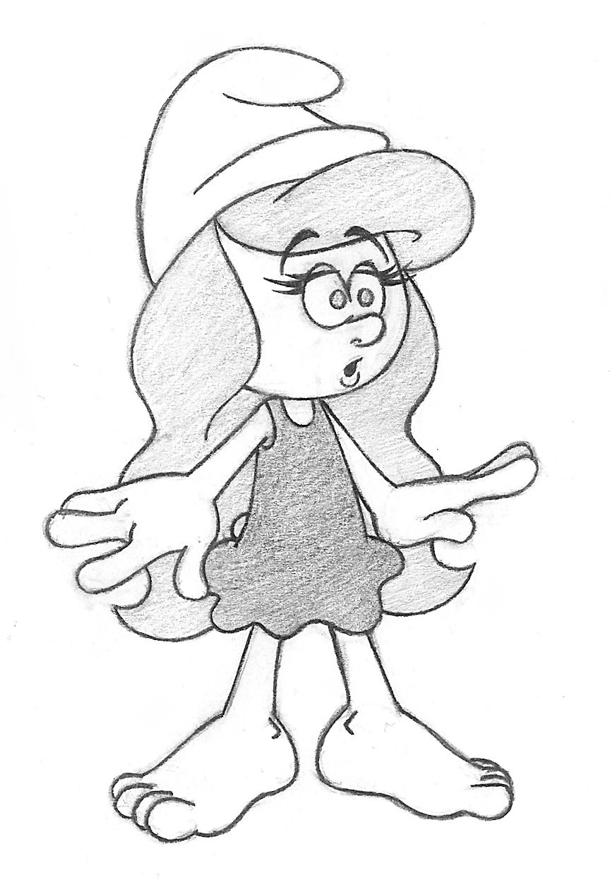 Clumsy Smurf Drawing