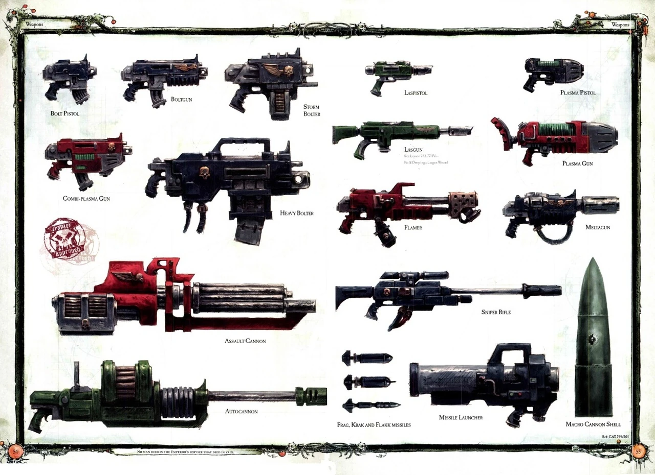 Image - Various Imperial Weapons.jpg - Warhammer 40K Wiki - Space ...