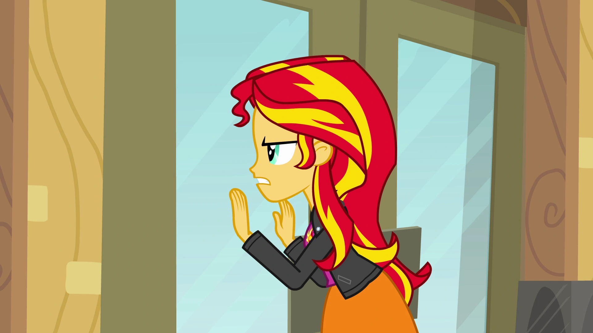 Ficheiro:Sunset Shimmer watching from outside EG.png - My Little Pony A ...