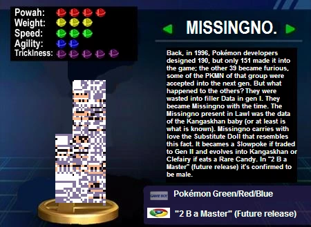 Missingno. - Smash Lawler's Smash Bros. Lawl Wiki