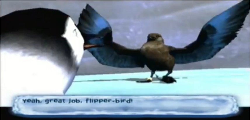 Image - Boss Skua steals Mumble's fish in Happy Feet (video game) level ...