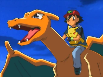 Image - Ash and pikachu riding charizard.jpg - Legends of the Multi ...