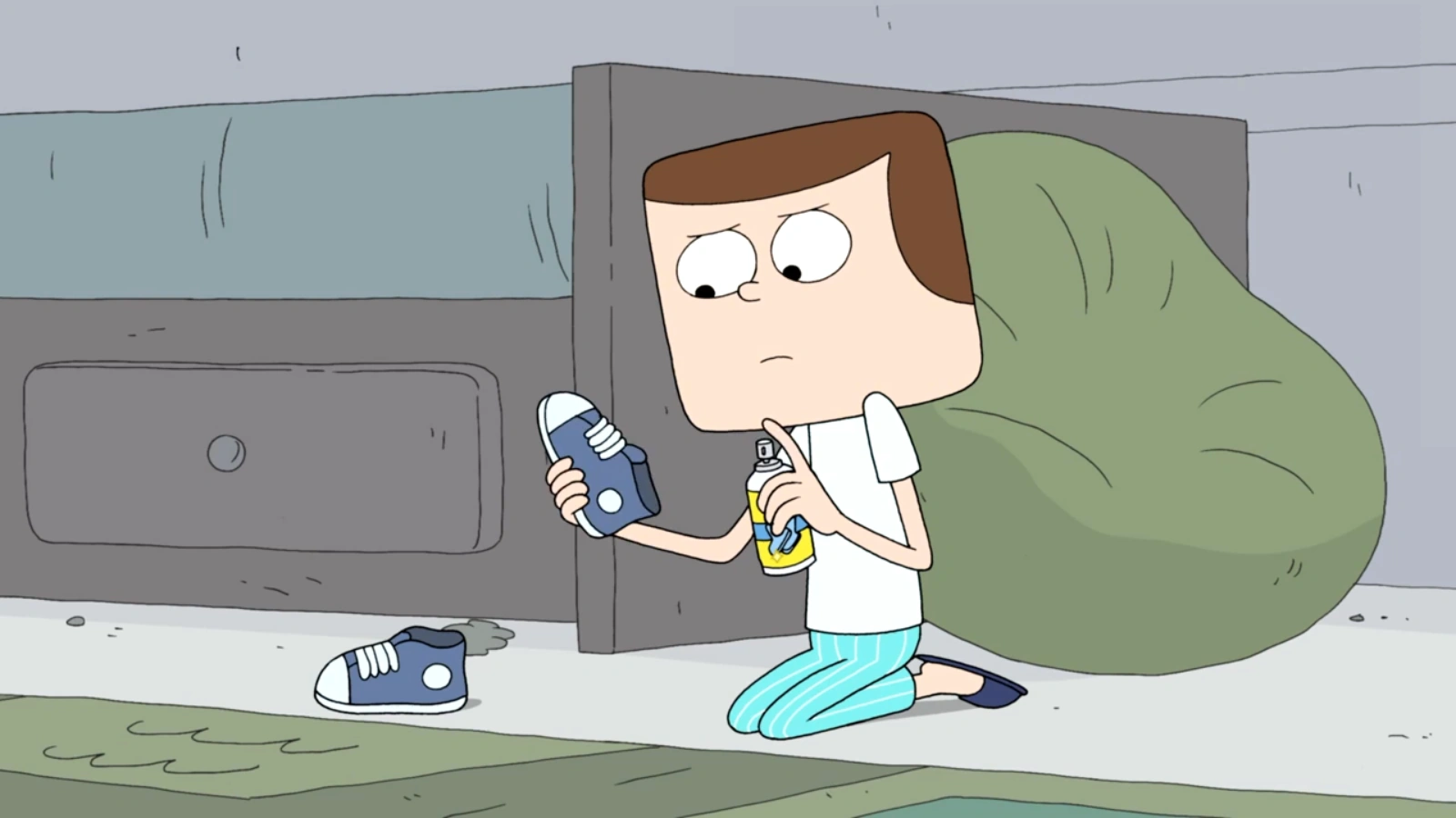 Image - Jeff spraying his shoes.png - Clarence Wiki - Wikia