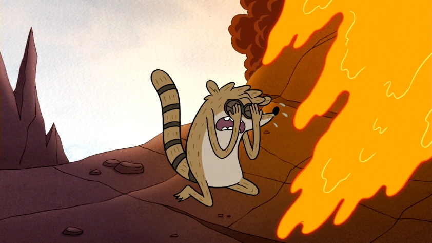Image - S6E03.258 Rigby Crying Over the Cheezer's Card.png - Regular ...